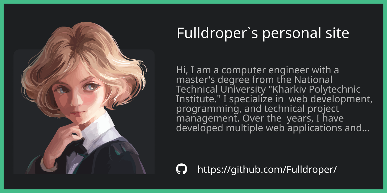 Home • Fulldroper`s personal site